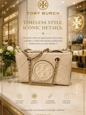 Tory Burch | Bags | Tory Burch Quilted Doublet Chain Shoulder Bag Kira ...